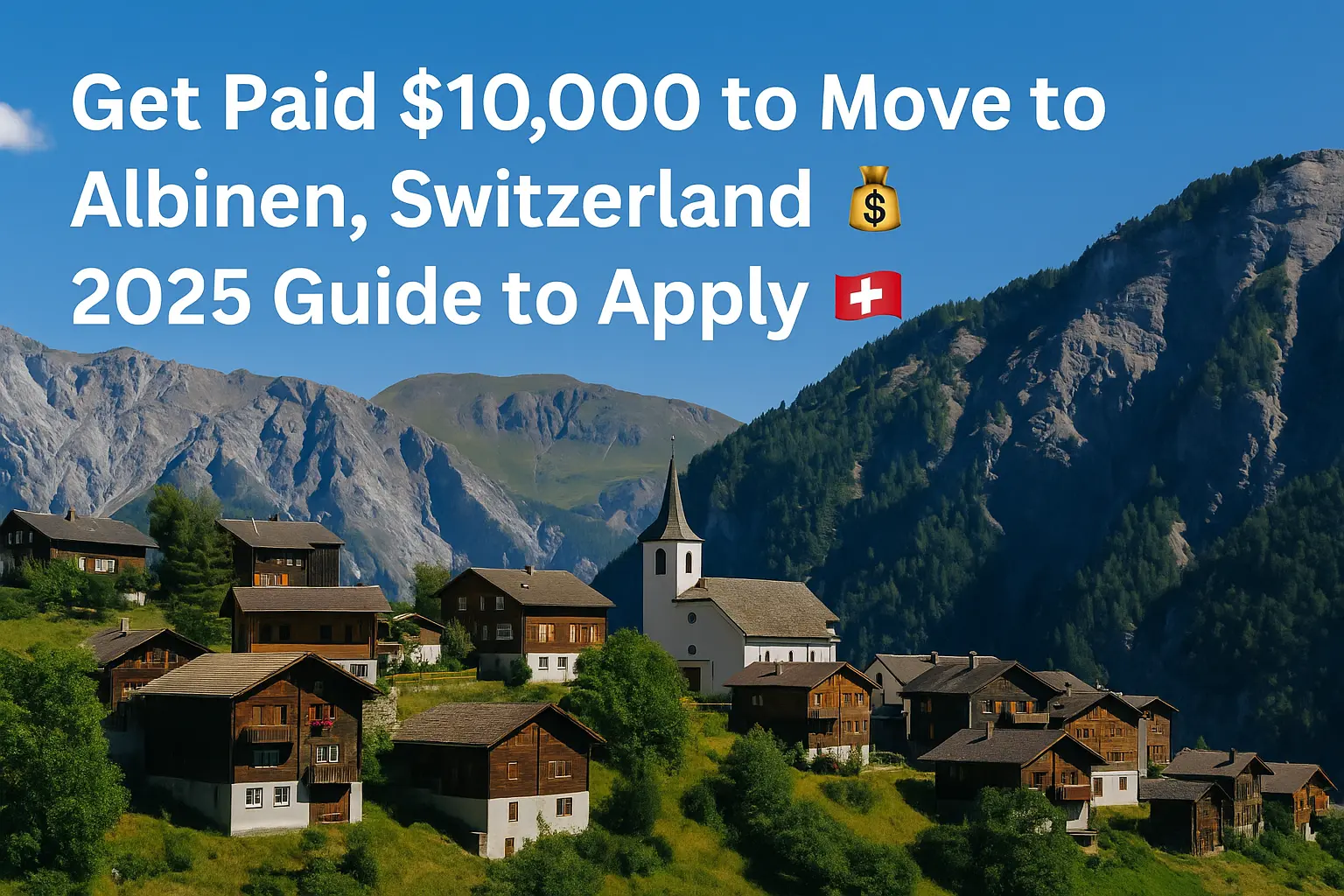 Get Paid $10,000 to Move to Albinen, Switzerland – 2025 Guide to Apply ...